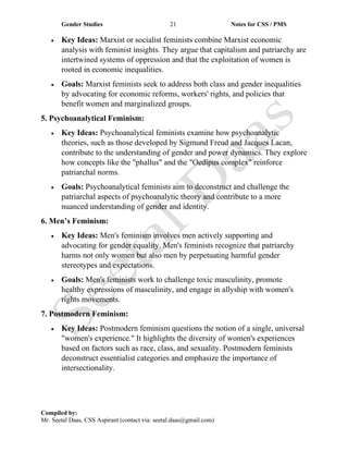 Gender Studies Notes for CSS by Seetal Daas.pdf