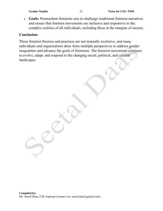 Gender Studies Notes for CSS by Seetal Daas.pdf