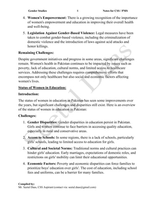 Gender Studies Notes for CSS by Seetal Daas.pdf