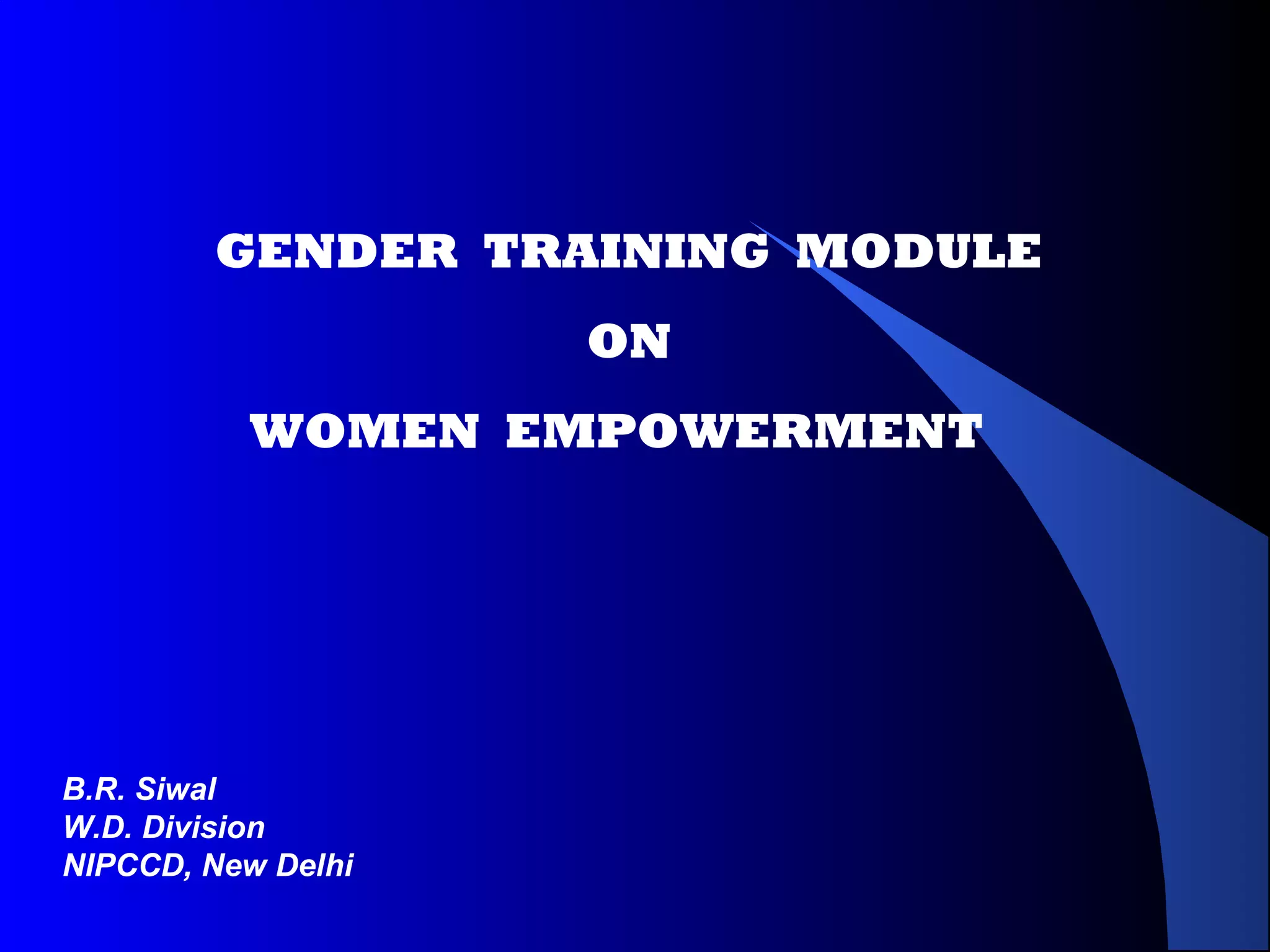 Gender training module | PPT