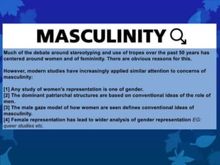 Gender tropes masculinity | PPTX
