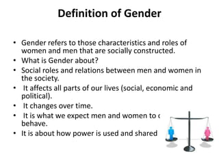 Introduction to gender concepts | PPTX