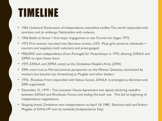 Gender, War and Liberation in Zimbabwe.pptx
