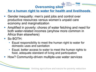 Gender, water and development :issues for the future | PPT