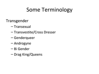 Gender workshop (transgender) | PPT