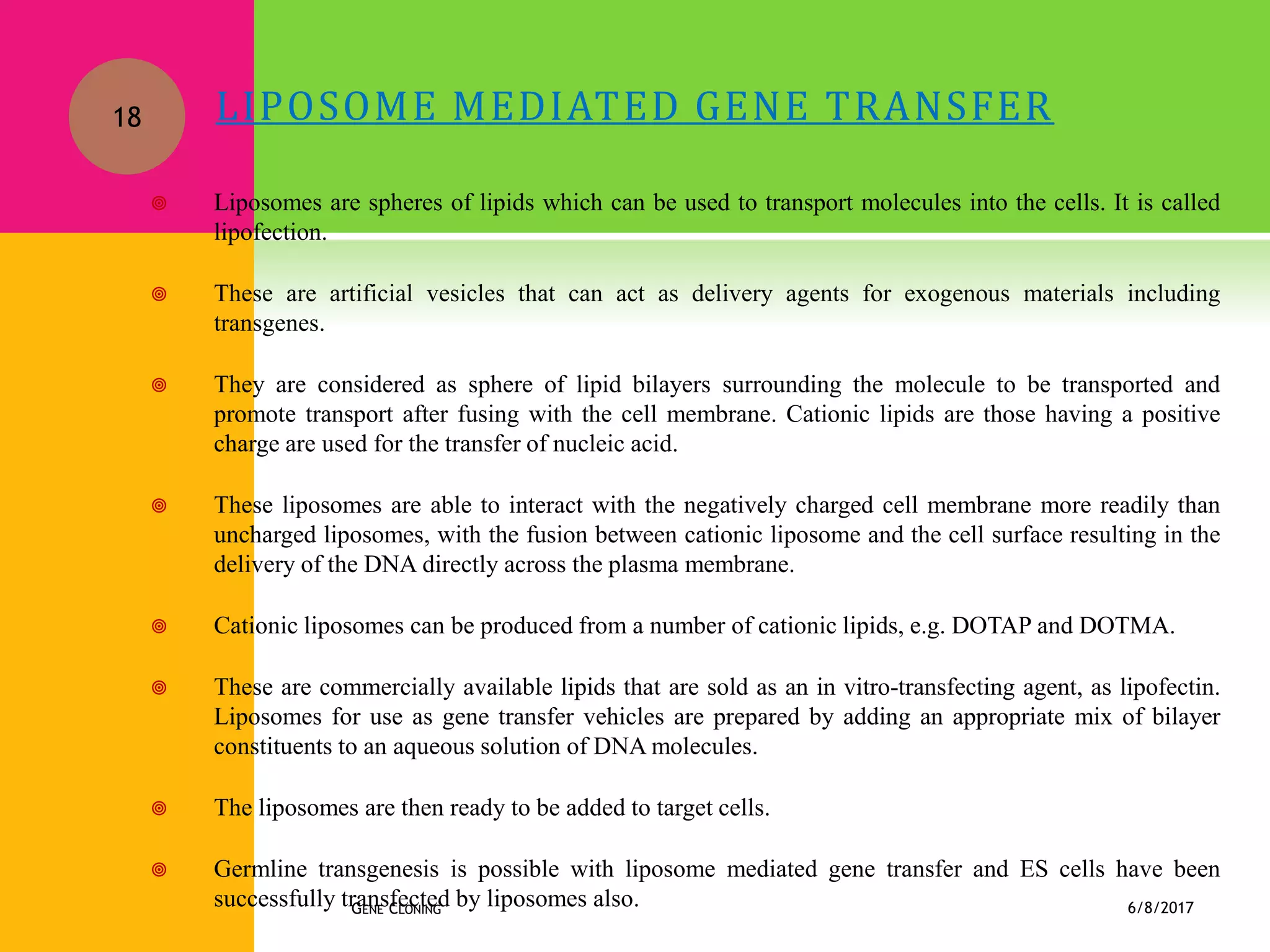 Methods of gene transfer in plant | PPTX