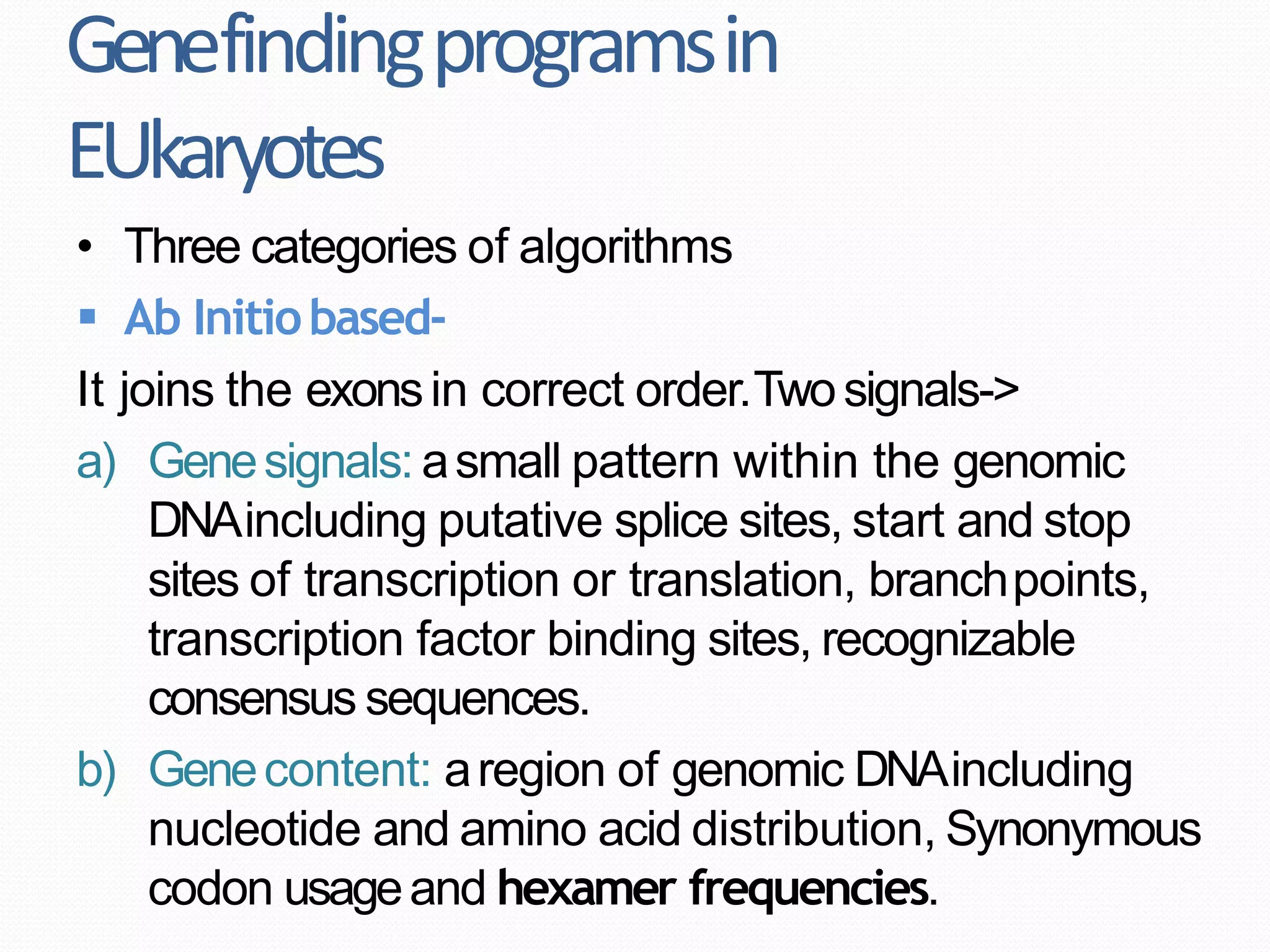 Gene prediction and expression | PPTX