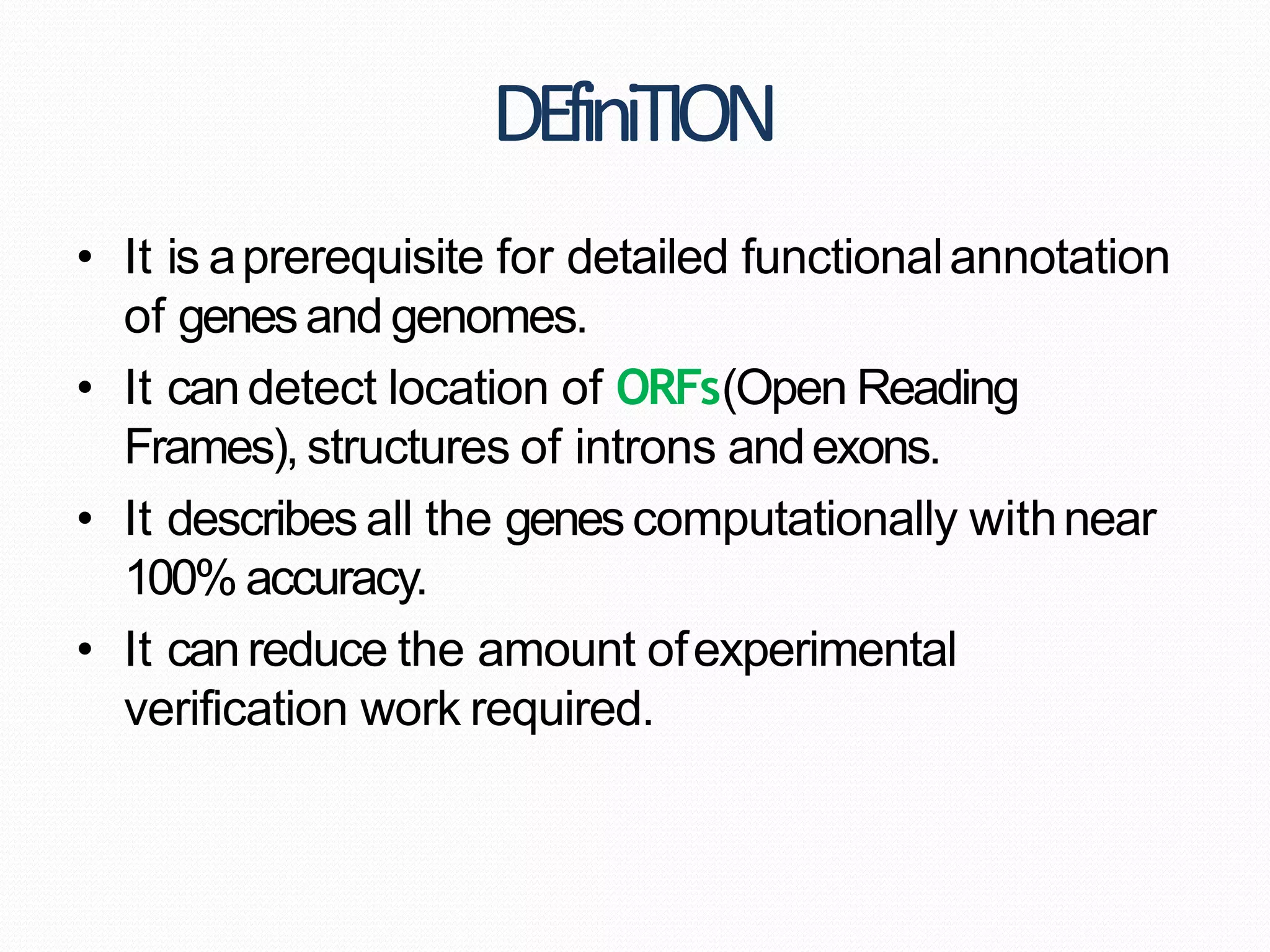 Gene prediction and expression | PPTX