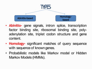 Gene prediction and expression | PPTX | Programming Languages | Computing