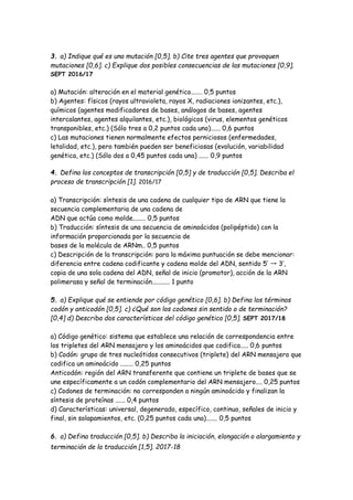 Genética molecular 2016 a 2018 | PDF