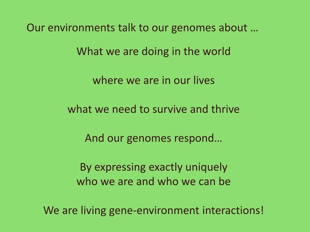 Gene Environment Interactions | PPTX