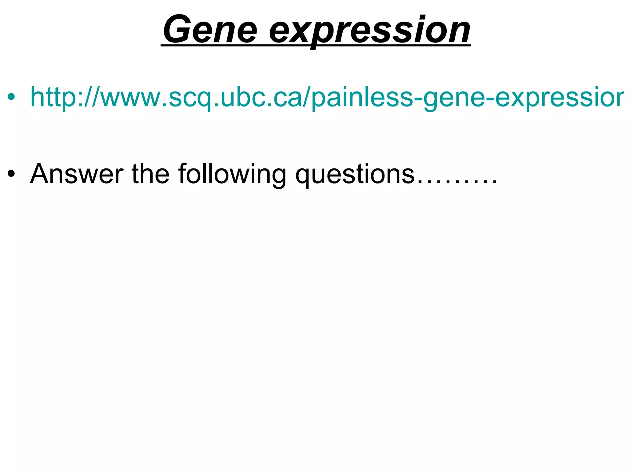 Gene Expression Lesson 2 | PPT