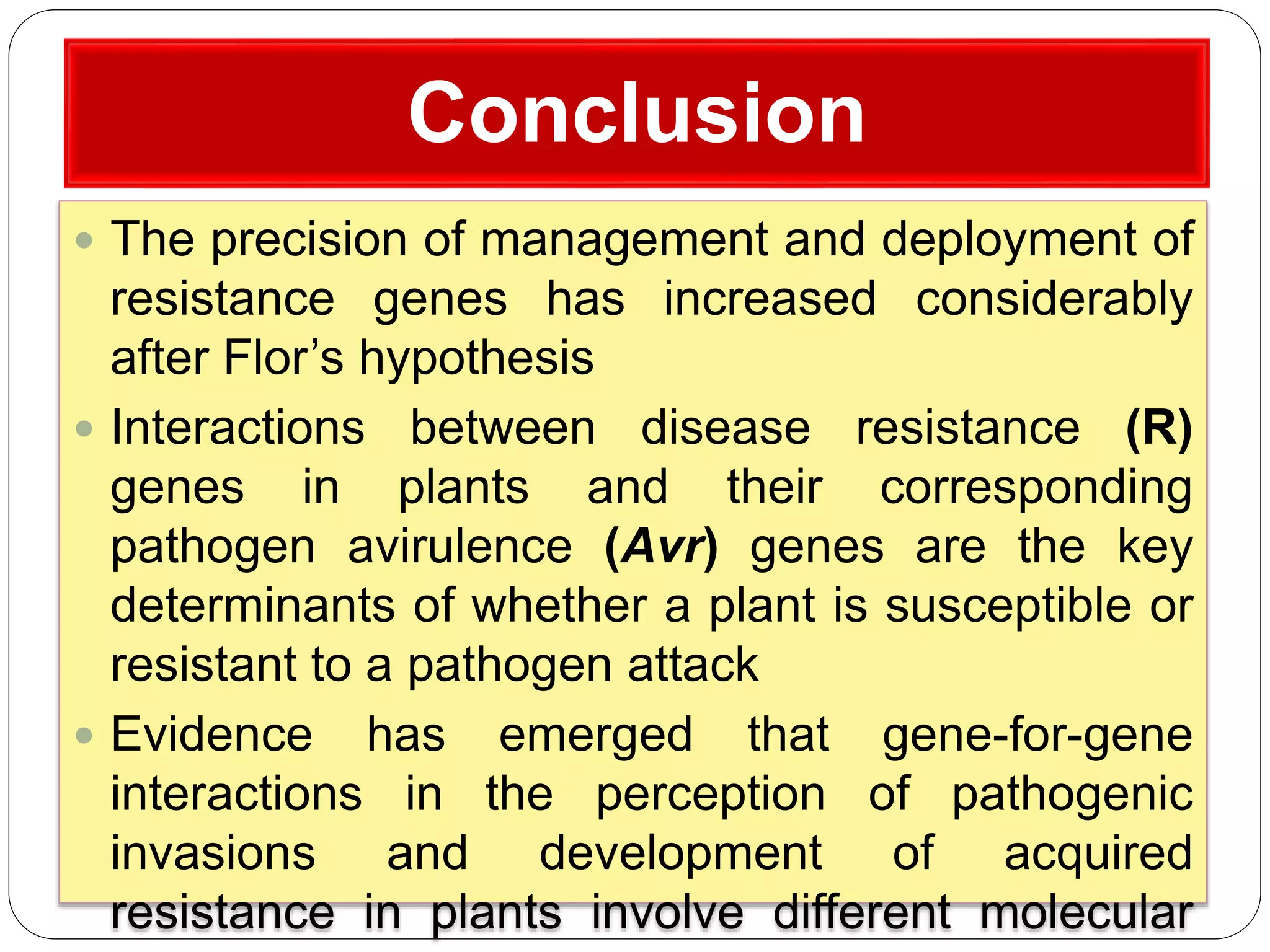 Gene for-gene hypothesis & its validty in the present scenario | PPTX