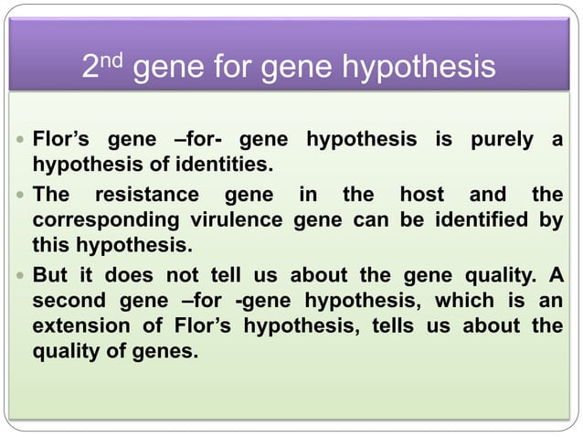 Gene for-gene hypothesis & its validty in the present scenario | PPTX ...