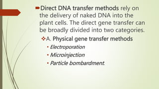 GENE-TRANSFER-METHODS.pptx.BSFLECTURENOTE | PPTX