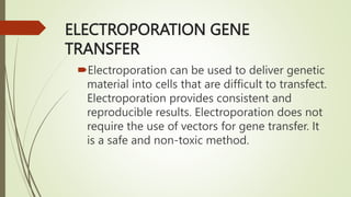 GENE-TRANSFER-METHODS.pptx.BSFLECTURENOTE | PPTX