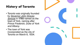 Toronto | PPTX | North America Travel | Travel Locations