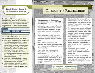 Genealogy Research with Chronicling America & VTDNP | PPT