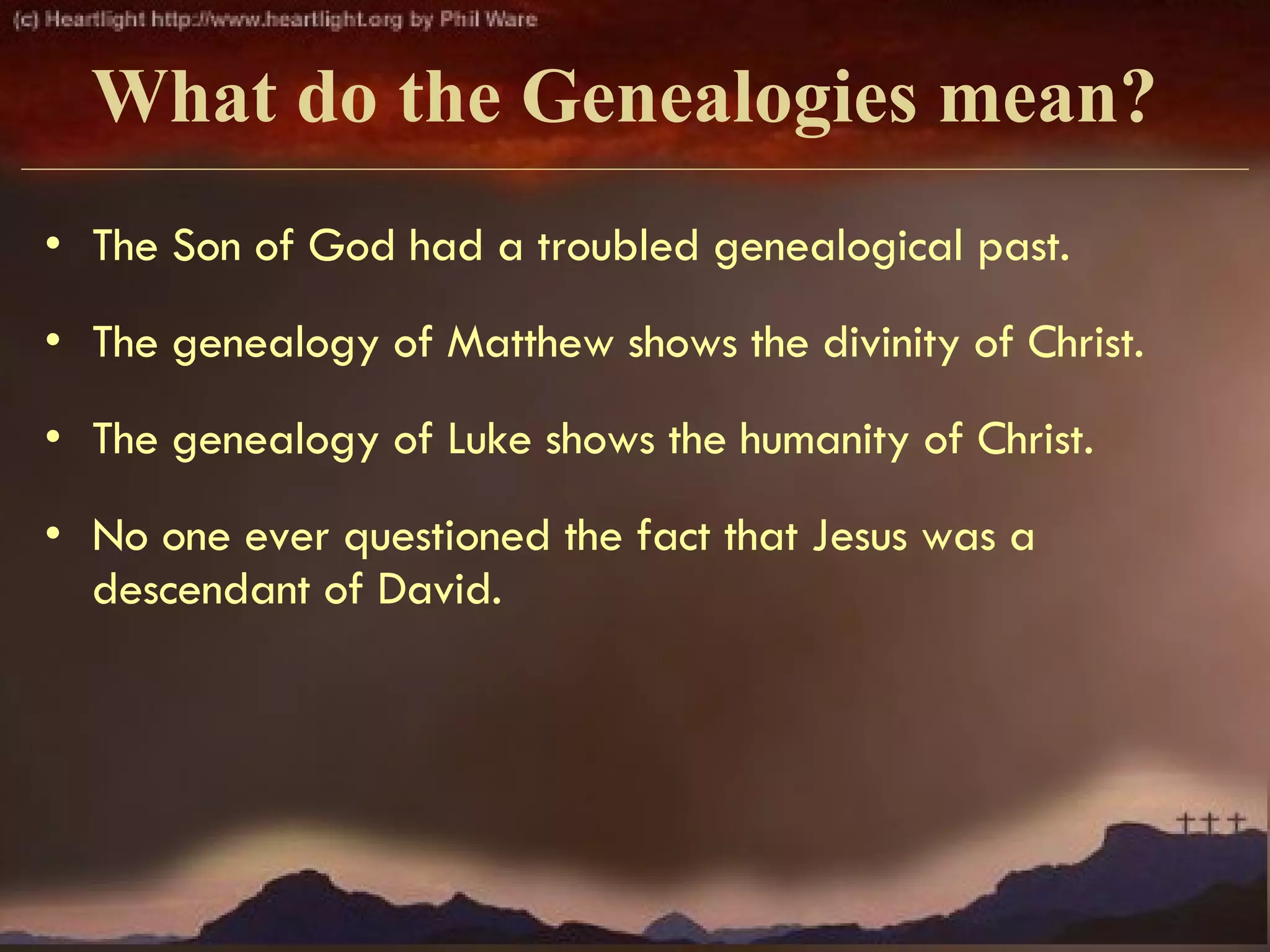 Genealogy Of Christ | PPT Genealogy Of Christ | PPT