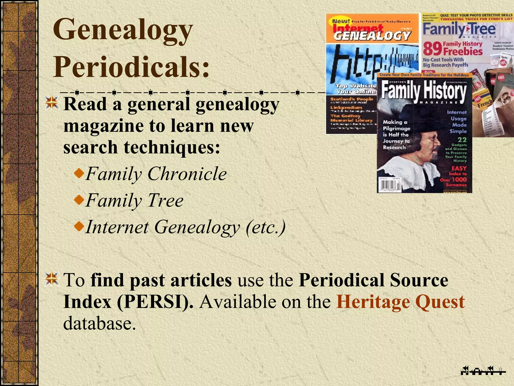 Genealogy Basics | PPT | Genealogy and Ancestry | Hobbies & Interests