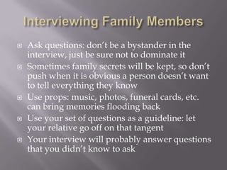 Genealogy for Beginners | PPTX