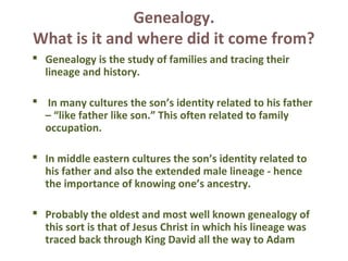 Genealogy for beginners | PPT