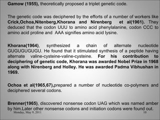 Gene and genetic code | PPT