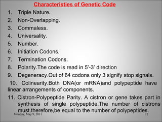 Gene and genetic code | PPT