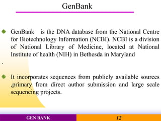 Gene bank by kk sahu | PPT