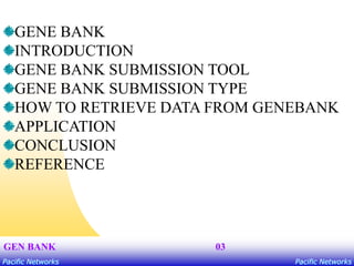 Gene bank by kk sahu | PPT