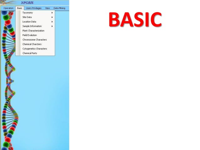Gene bank data base & documentation | PPT