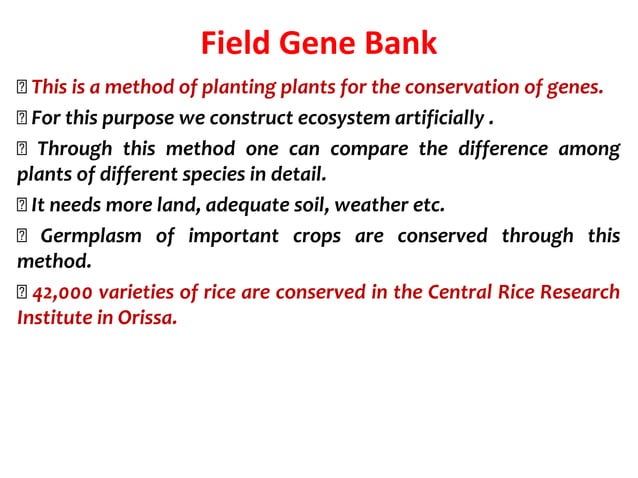 Gene banks | PPT