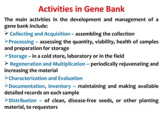 Gene banks | PPT