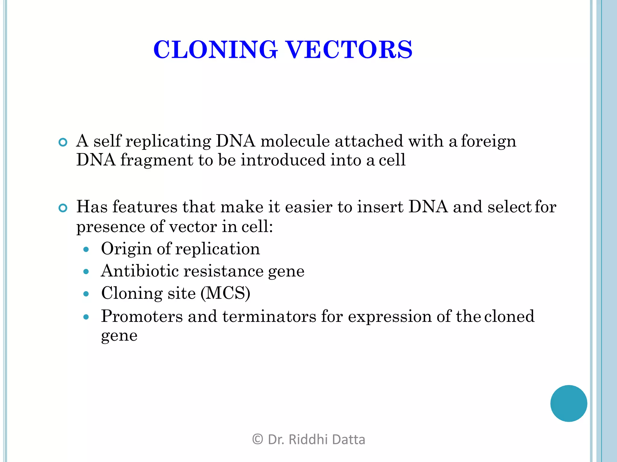 Basics of Gene cloning | PDF
