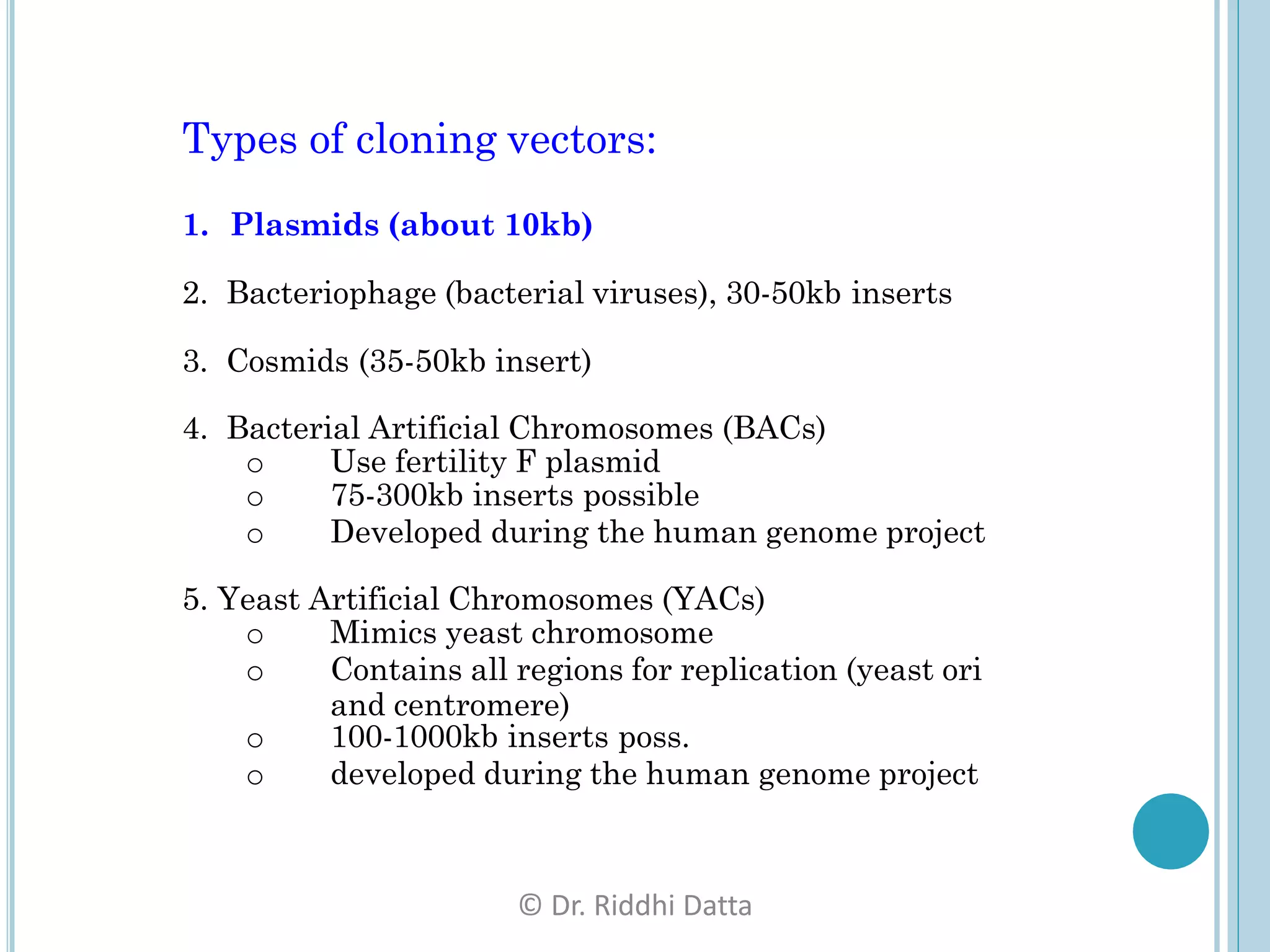 Basics of Gene cloning | PDF