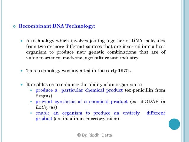 Basics of Gene cloning | PDF