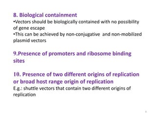 Gene cloning and plasmid vectors | PDF