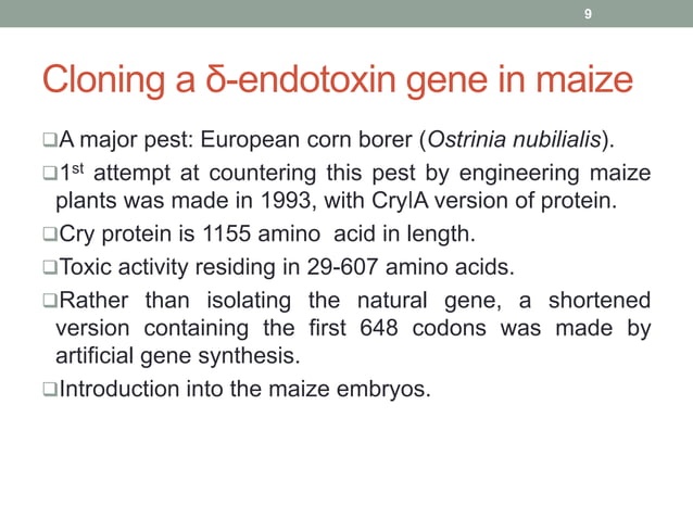 Gene cloning in agriculture | PPTX