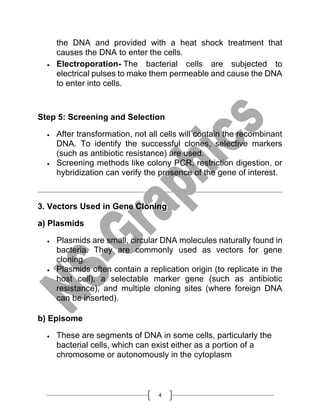 Gene Cloning its Tools & Methods in Detailed for B.Sc. Biotech/Botany ...