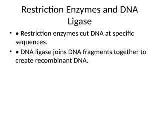 Gene_Cloning_PPT.pptx principles and techniques | PPTX