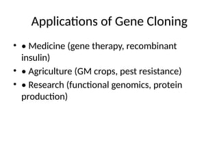 Gene_Cloning_PPT.pptx principles and techniques | PPTX