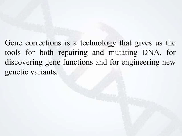 GENE CORRECTION.pptx | Programming Languages | Computing