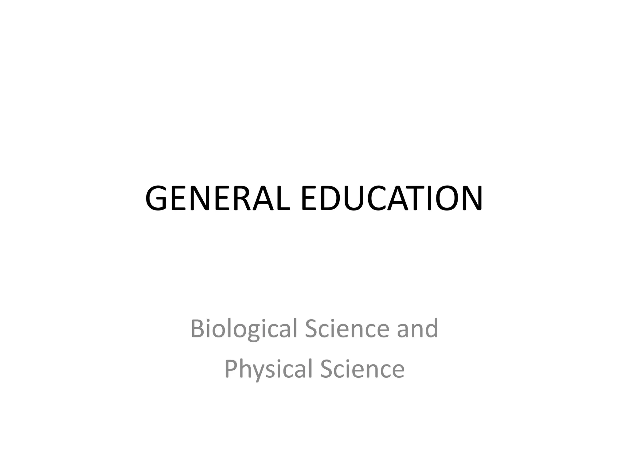 Gened science | PPTX