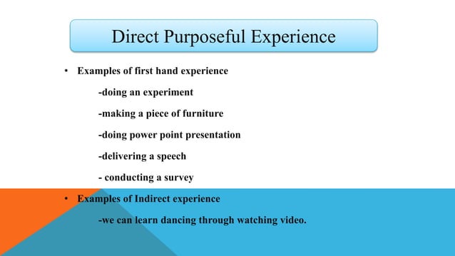 Lesson 7; Direct purposeful experience | PPTX