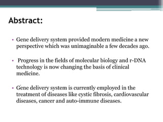 Gene delivery system | PPTX