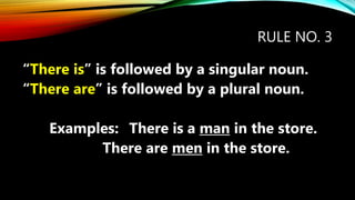 Subject-Verb Agreement | PPTX