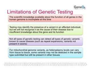 What you should know about genetic testing for mitochondrial disorders ...