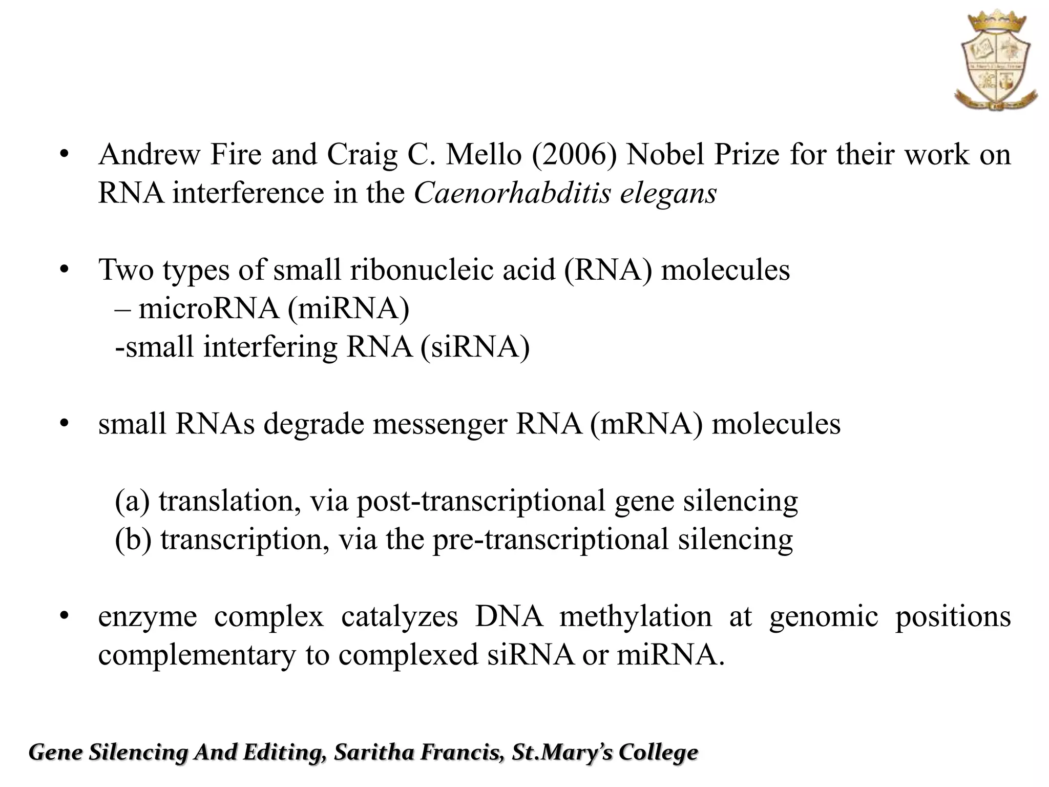 Biotechnology:Gene Silencing And Editing | PPTX