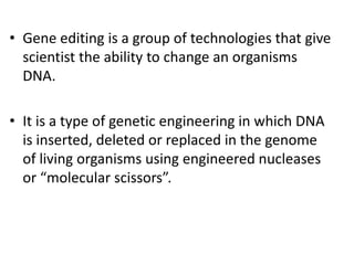 Gene editing Dr. Abhinav Golla . MD pathology | PPT