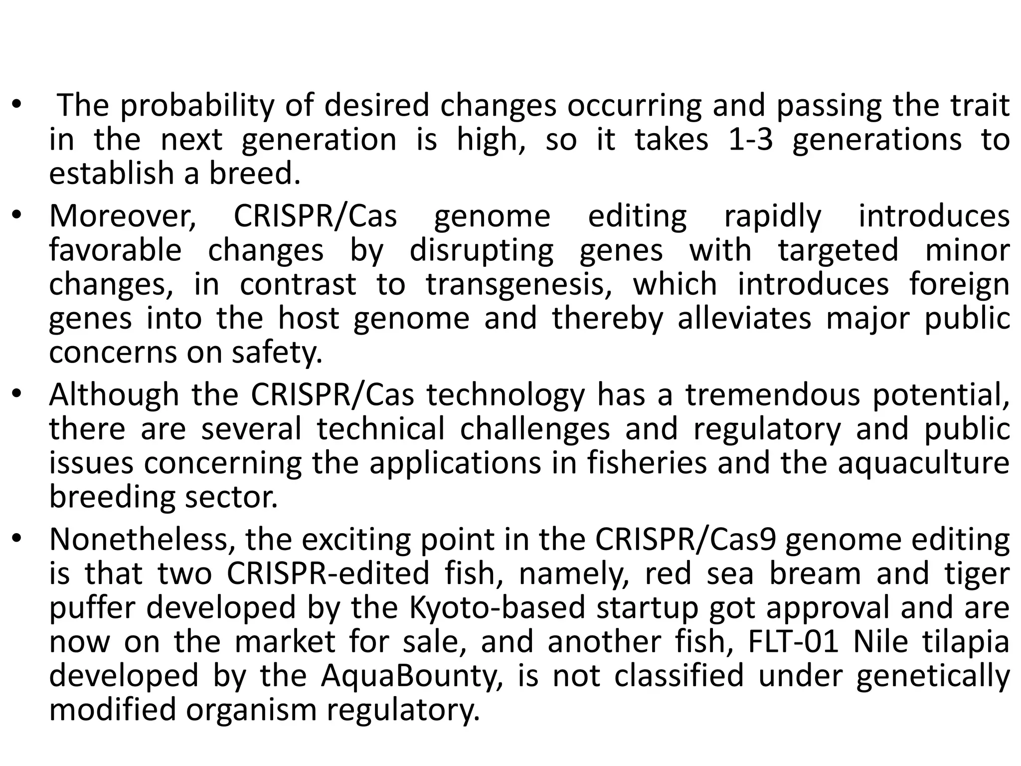 Gene Editing of Fishes and its Applications in Aquatic Medicine by B.pptx